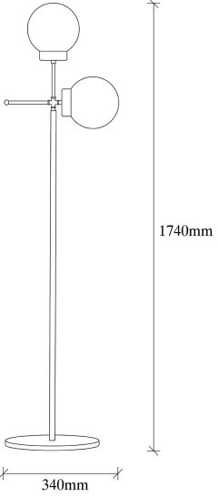 Stojací lampa MUDONI 2xE27/40W/230V