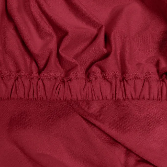 Jersey prostěradlo světle červené na výšku matrace do 20 cm Velikost: 180 x 220