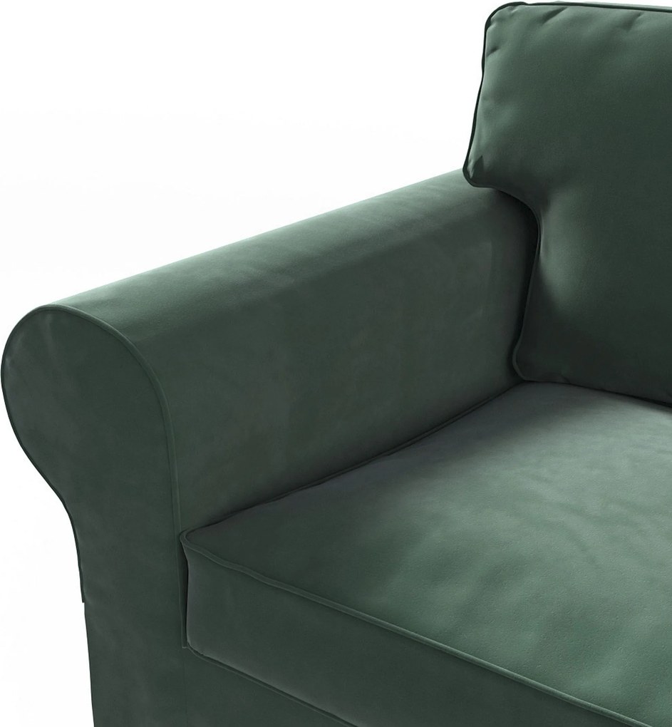 Potah na pohovku IKEA  Ektorp 3-místná, nerozkládací barva zelená látka lesklé, sametová