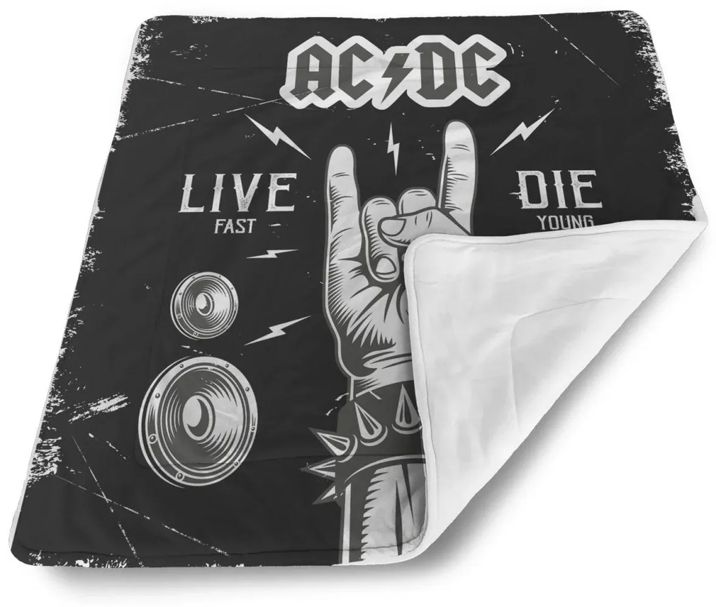 Sablio Deka pro miminko ACDC Live fast, die young - 80x100 cm