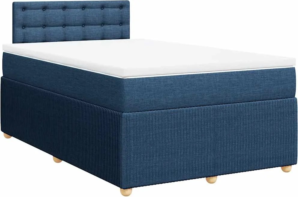 Box spring postel s matrací modrá 120x200 cm textil 3289743