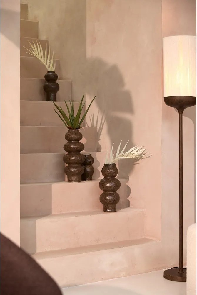 Hnědá keramická váza (výška 33,5 cm) Rogano – Light & Living