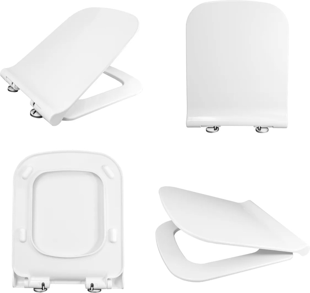 Gamma Viana, toaletní WC deska s pomalým zavíráním, duroplast, EasyClean, bílá lesklá, GMA-D6