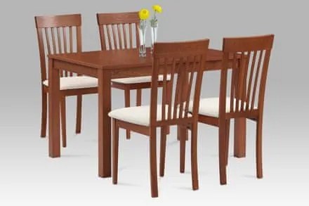 Autronic Dřevěný jídelní stůl Jídelní stůl rozkládací 120+30x80x75 cm, barva třešeň (BT-6930 TR3)