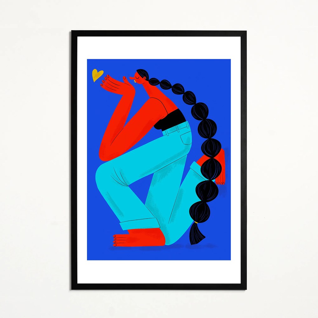 Alexandra Májová | Air kiss Rám: Dubový, Velikost: 60 x 40 cm
