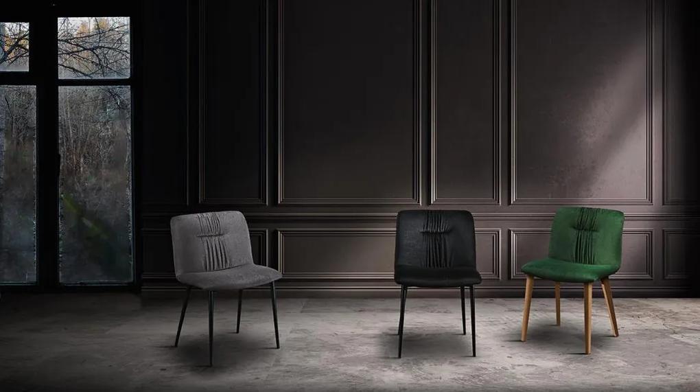 Max Home Luxusní židle Nataly vzorník tkaniny: crystal 06, nohy: dřevěné jasan přírodní