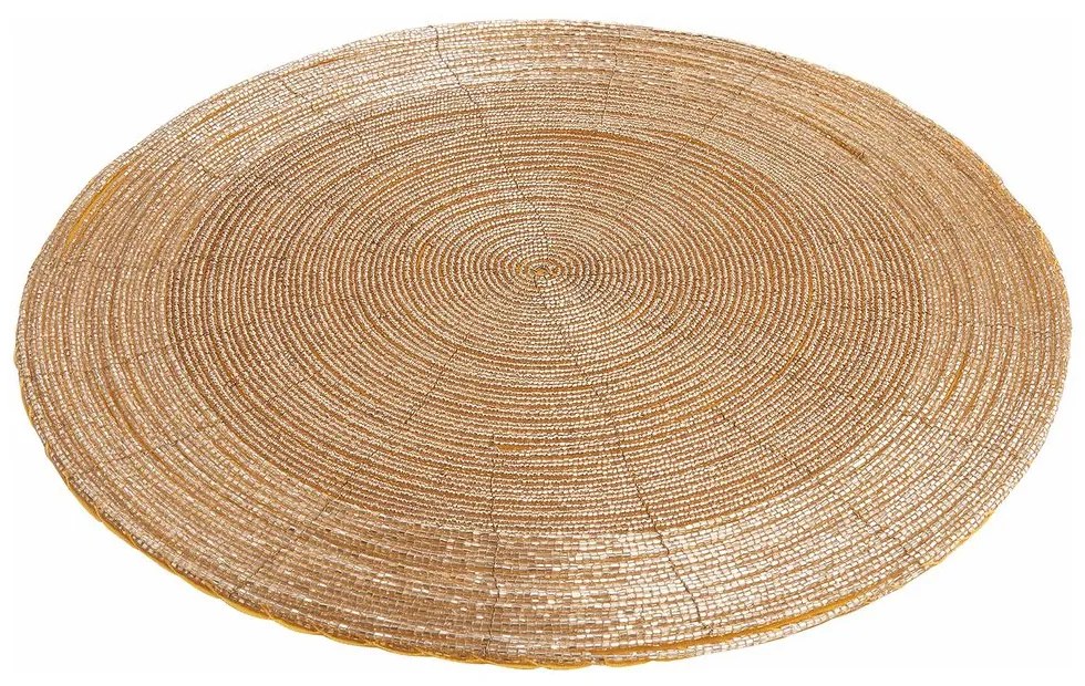 SHINE ON Prostírání s perlami 35 cm - zlatá