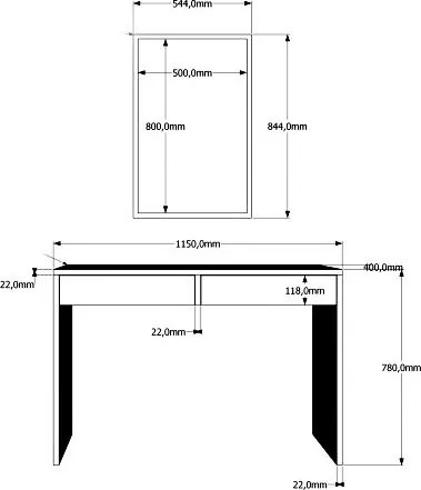 Casarredo - Komfort nábytek Toaletní stolek ASTRAL černá