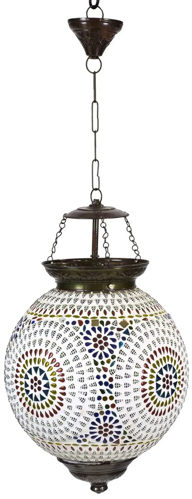 Sanu Babu Lampa v orientálním stylu, skleněná mozaika, ruční práce, 25x25x33cm