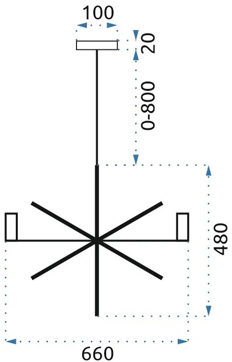 Stropní svítidlo TooLight Edison Loft Metal