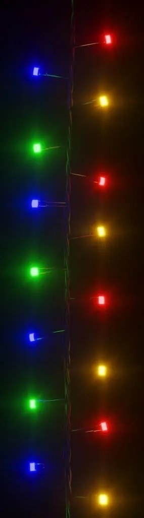 vidaXL Světelný LED řetěz se 3 000 LED pastelový barevný 65 m PVC [343272] Barva: Teplá bílá a tmavě zelená