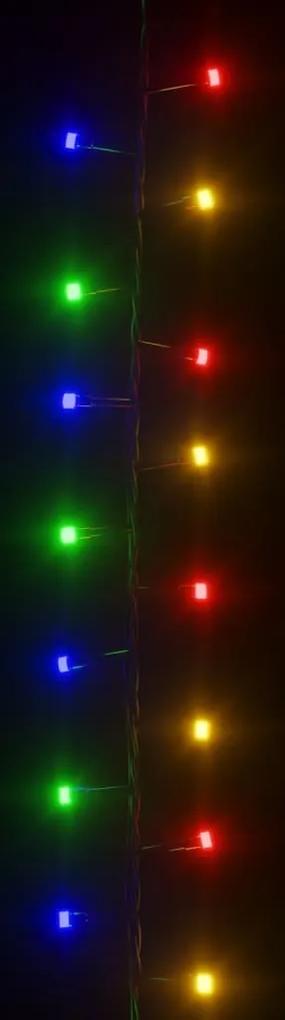 vidaXL Světelný LED řetěz se 3 000 LED pastelový barevný 65 m PVC [343272] Barva: Vícebarevná a tmavě zelená