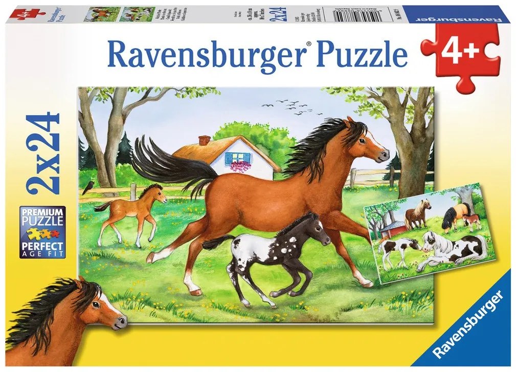 Ravensburger puzzle svět koní 2x24 dílků