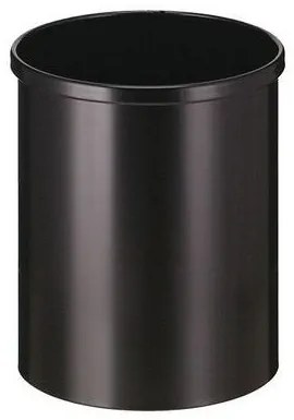 Kovový odpadkový koš Tube, objem 15 l, černý