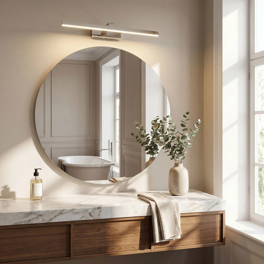 Toolight Rea, Koupelnové nástěnné LED svítidlo SWE002-1W 58cm CHROME, OSW-20101