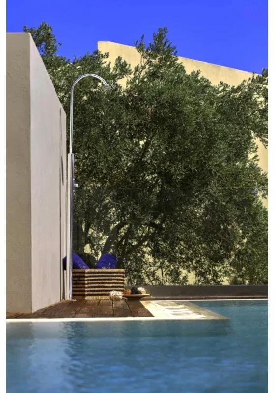 AMA Luxury Shower Zahradní sprcha Giove COLD leštěný nerez šroubovací kohoutek boční