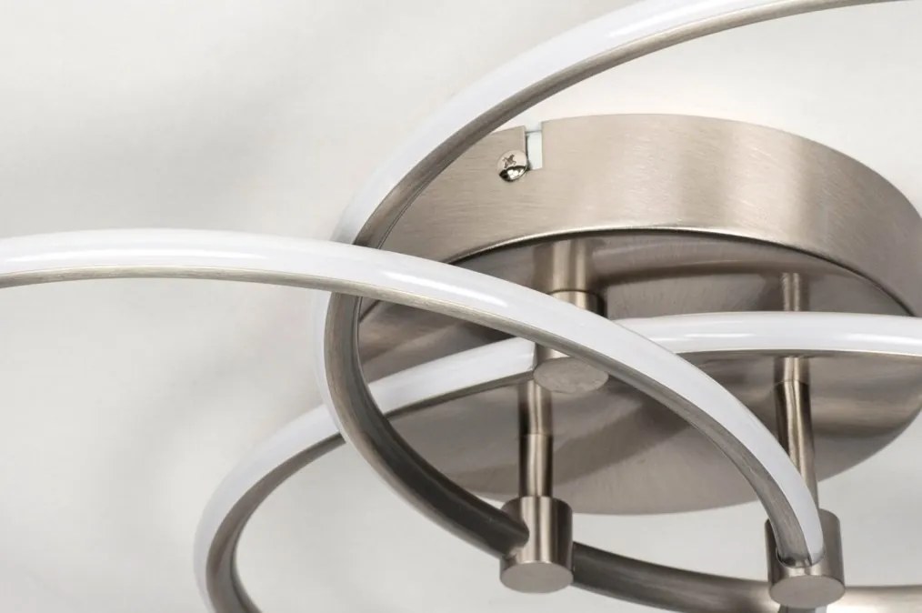 Stropní designové LED svítidlo do obýváku Omega Venta Silver