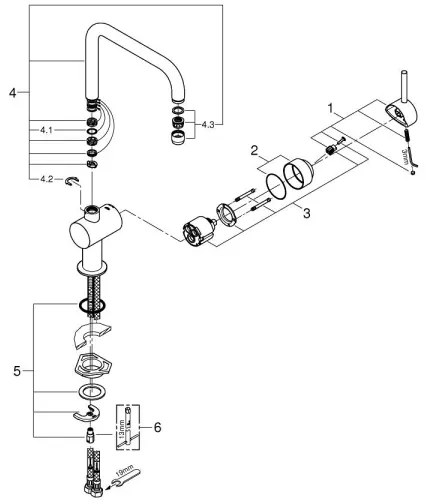 GROHE 32488000 - Dřezová baterie A lesklý chrom