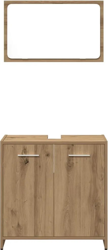 3dílná koupelnová sestava dub artisan kompozitní dřevo 3328560