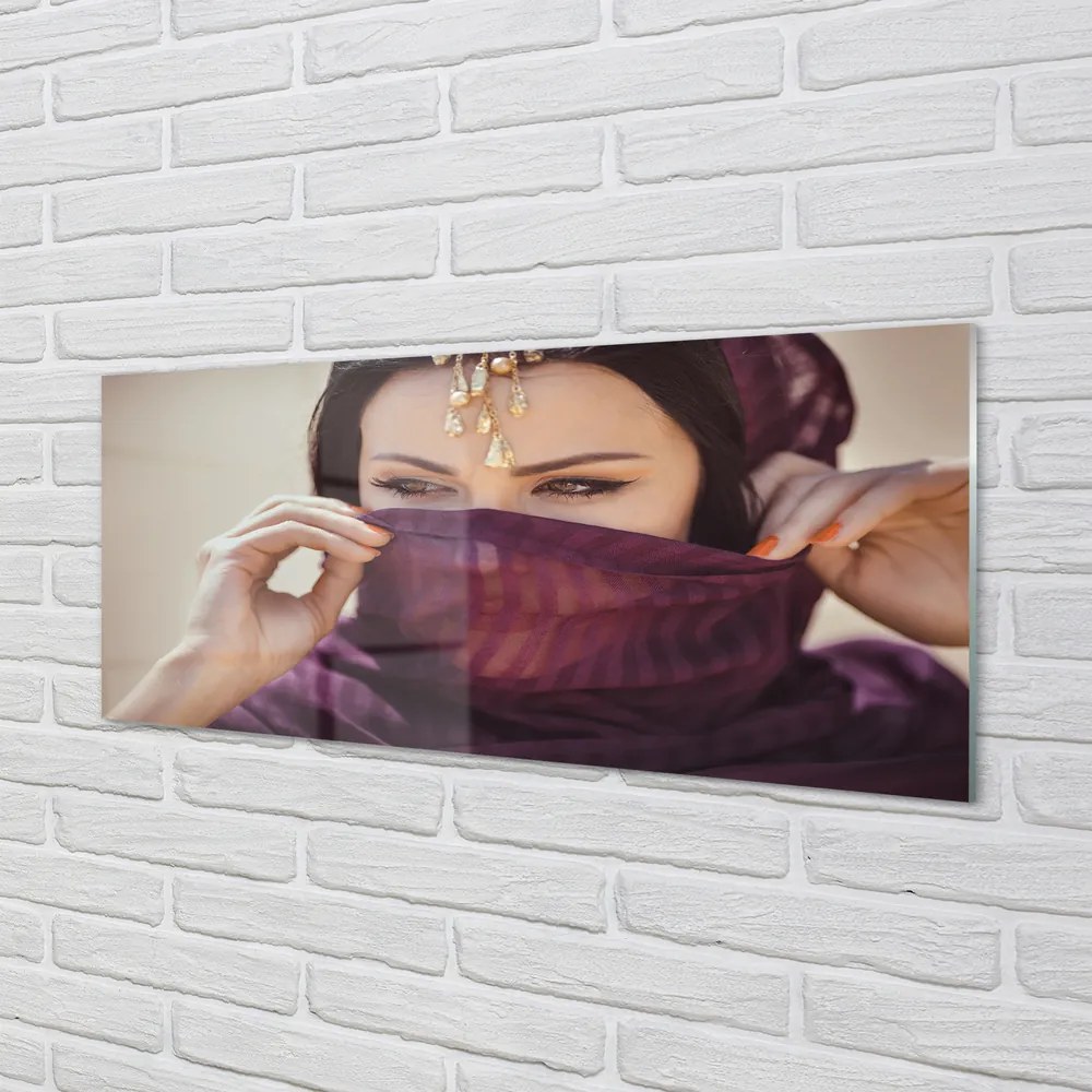 akrylový obraz Žena purple Materiál 120x60 cm