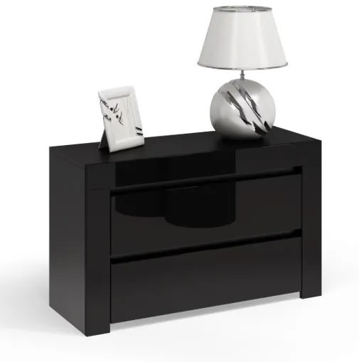 Shoptop Noční stolek DEKO D2 MAX černý lesk