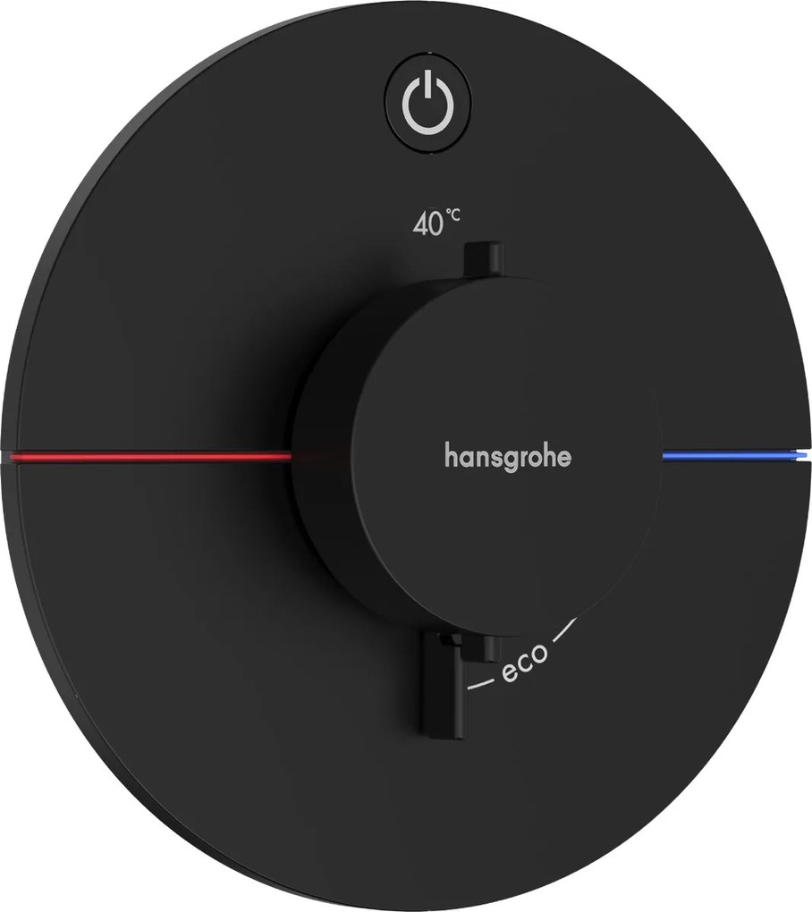 Hansgrohe ShowerSelect Comfort S, termostat pod omítku pro 1 spotřebič, černá matná, HAN-15553670