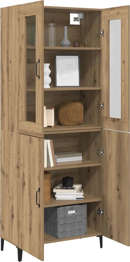 Vysoký bufet 2 ks Artisanový dub 69,5 x 34 x 180 cm 3394588