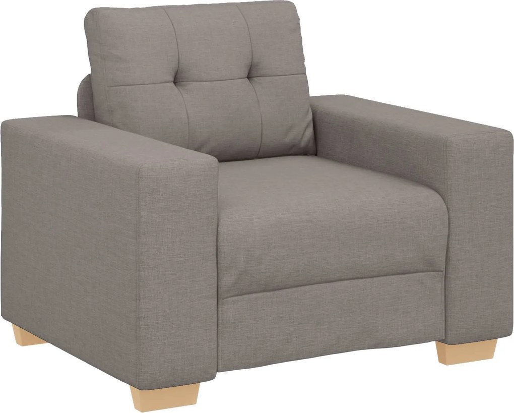 Pohovka 3 ks Taupe Lněná směs 3324634