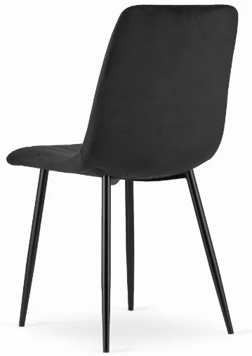 Sametová židle Verona černá