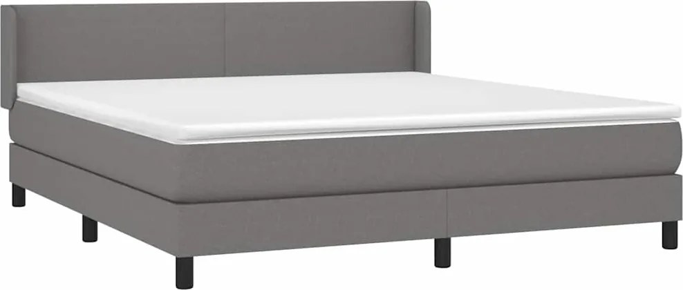 Box spring postel s matrací tmavě šedá 180x200 cm textil 3129570