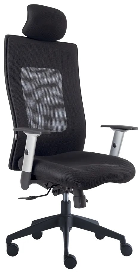 ALBA Ergonomická kancelářská židle MOLINA - černá síťovina / látka