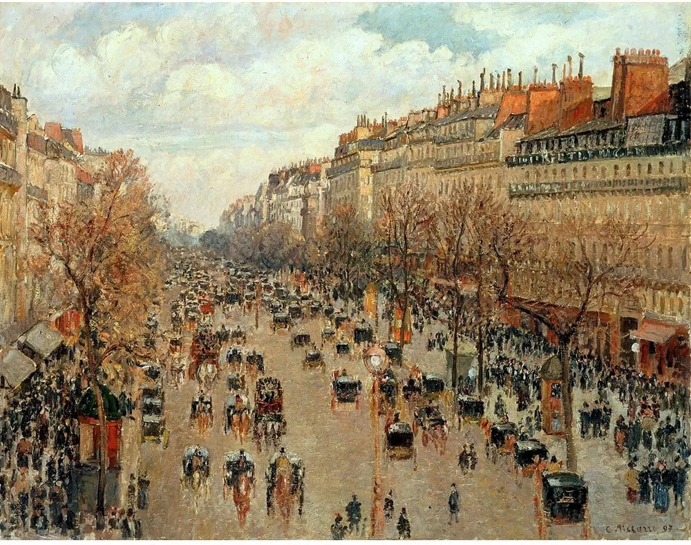 Reprodukce obrazu Camille Pissarro - Boulevard Montmartre Eremitage, 90 x 70 cm