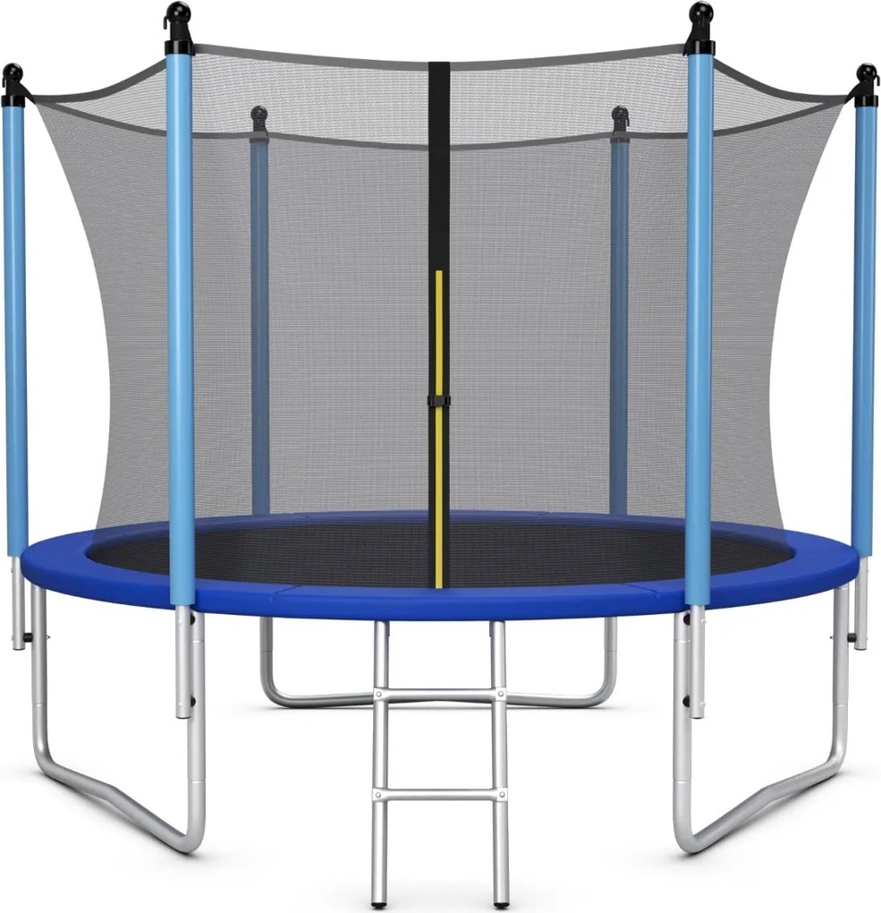 Costway Ø 244 cm trampolína venkovní trampolína pro děti a dospělé černá +