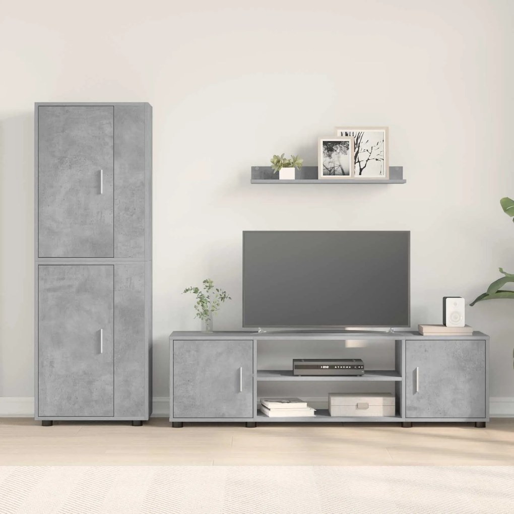 Sestava TV skříněk Betonově šedá Kompozitní dřevo 3397899