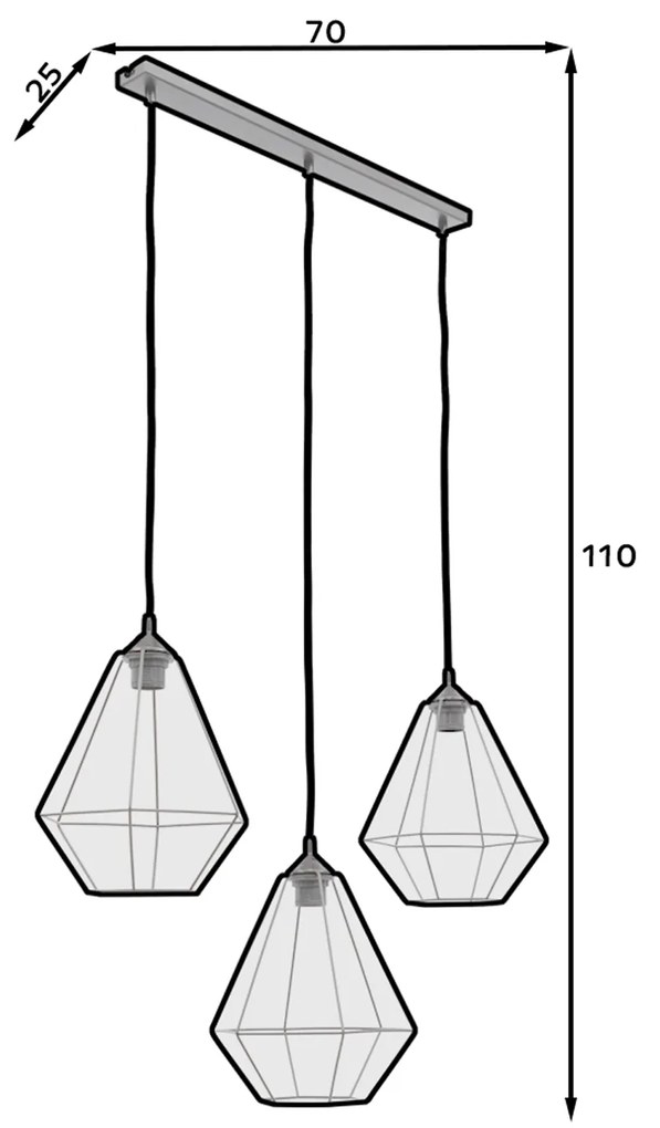Eltap Industriální osvětlení Brevitas 3 line, 70x25x100cm
