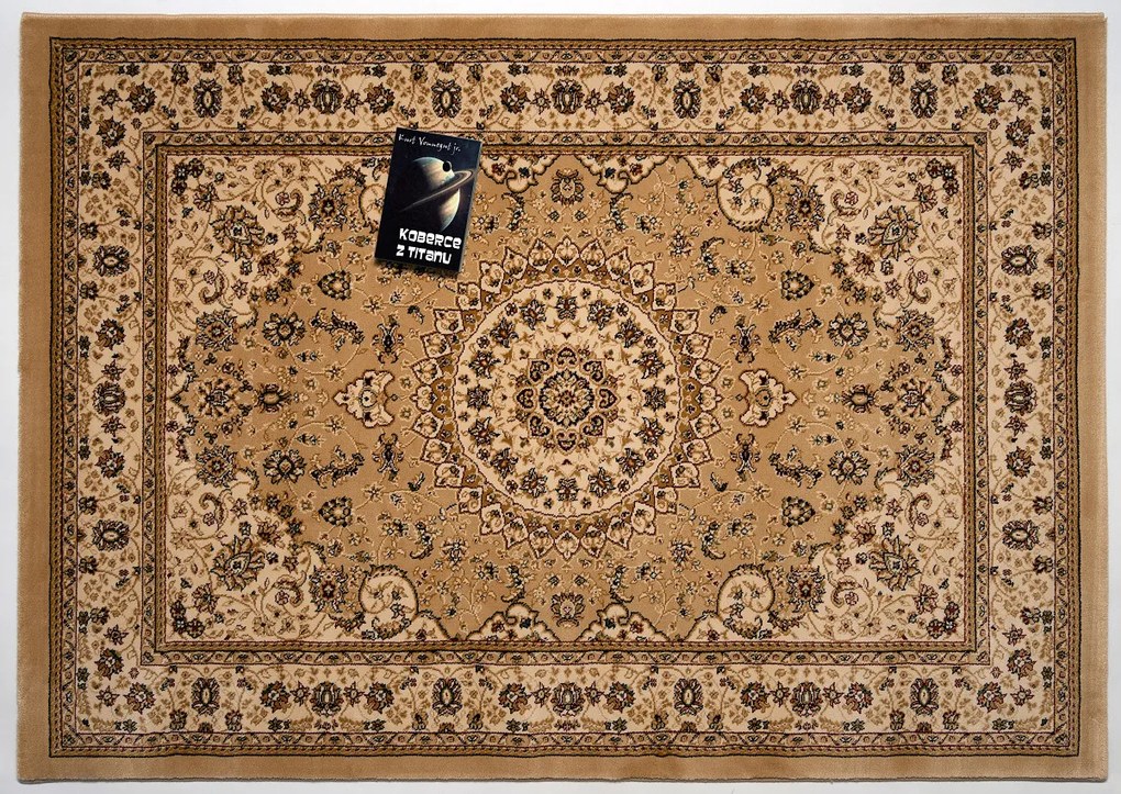 Spoltex, Kusový koberec Salyut beige 1566 A, 120x170, béžová, kancelář