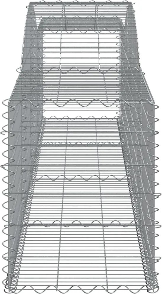 Klenuté gabionové koše 8 ks 400x50x60/80 cm pozinkované železo 3146976