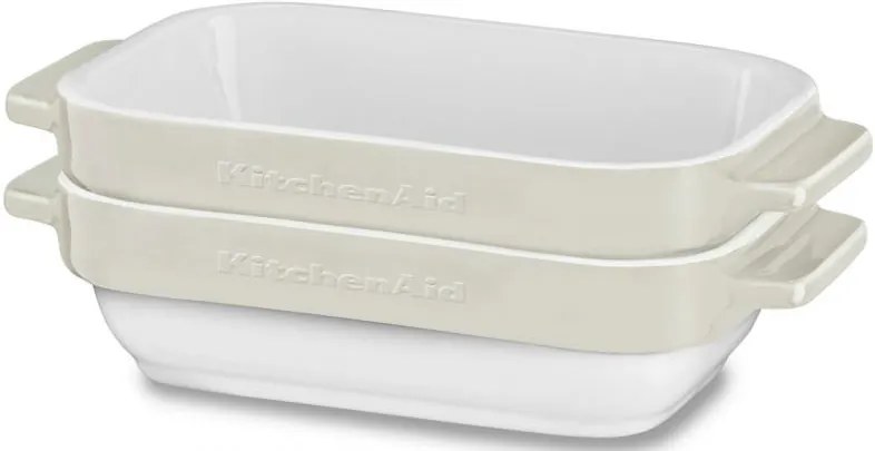 KitchenAid KBLR02MBAC keramické pečící misky 0,47l, 2ks - mandlová