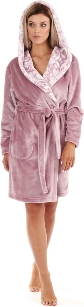 Krátký župan Flora mauve mist 48 56 4353 - XL