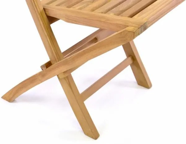 Skládací židle z teaku, vysoké opěradlo, s ochrannou vrstvou