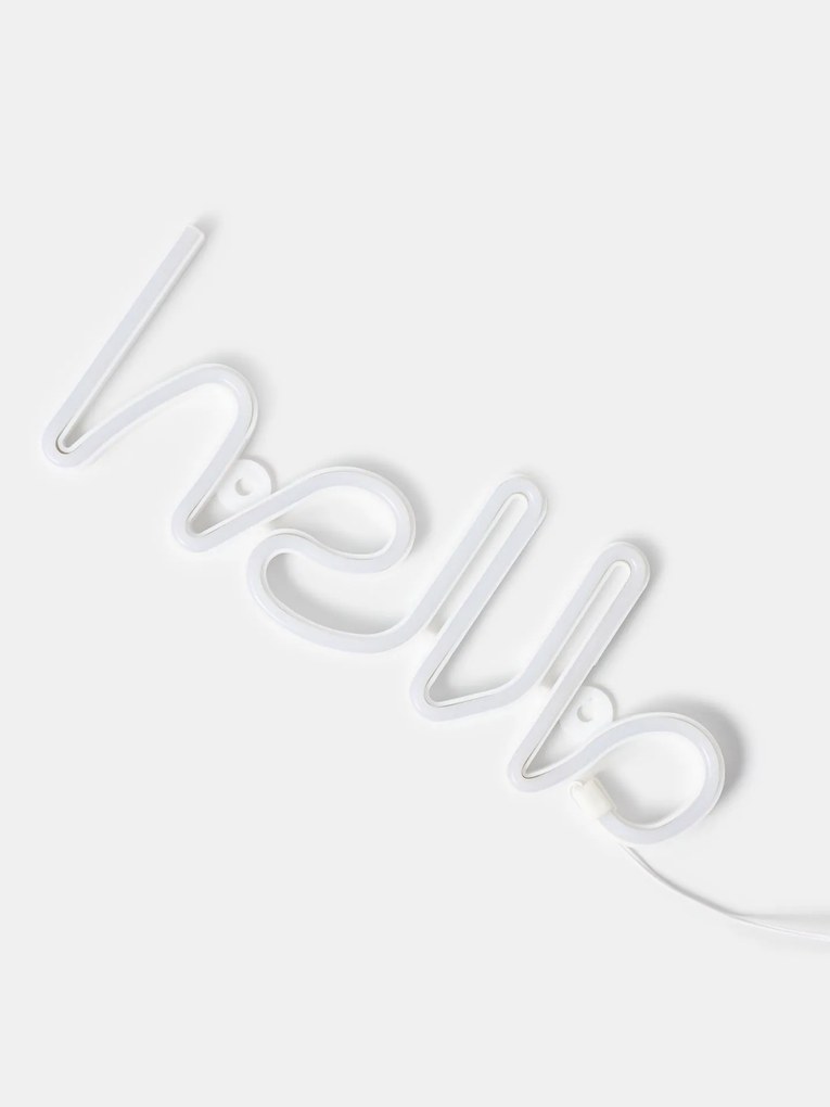 Sinsay - LED neonová lampa ve tvaru nápisu hello - bílá