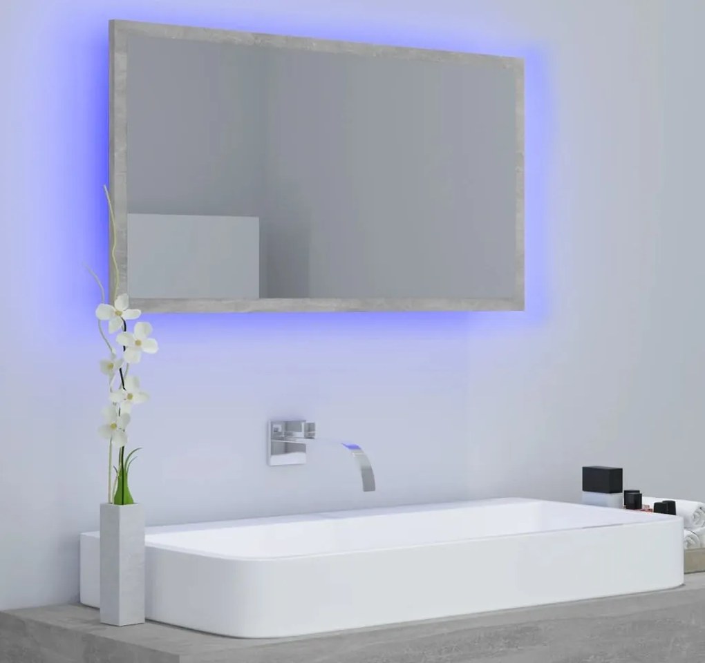 vidaXL LED koupelnové zrcadlo 80 x 8,5 x 37 cm akrylové [804928] Barva: Bílá