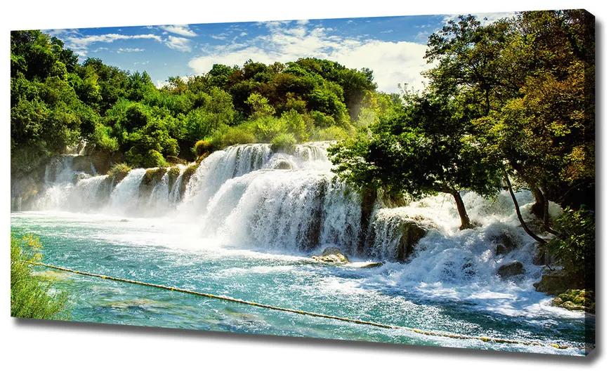 Wallmuralia Foto obraz na plátně Vodopád Krka 120x60 cm
