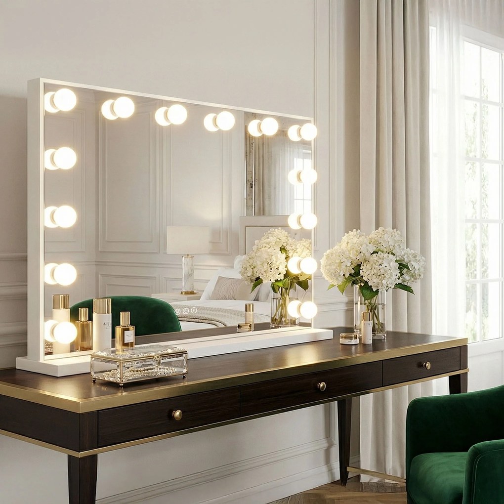 Rea Rea, Zrcadlo LED HOLLYWOOD White 80x60, HOM-12013