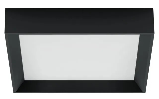 Linea Light Tara_Q, černé stropní svítidlo, 21W LED 2700K, 30x30cm
