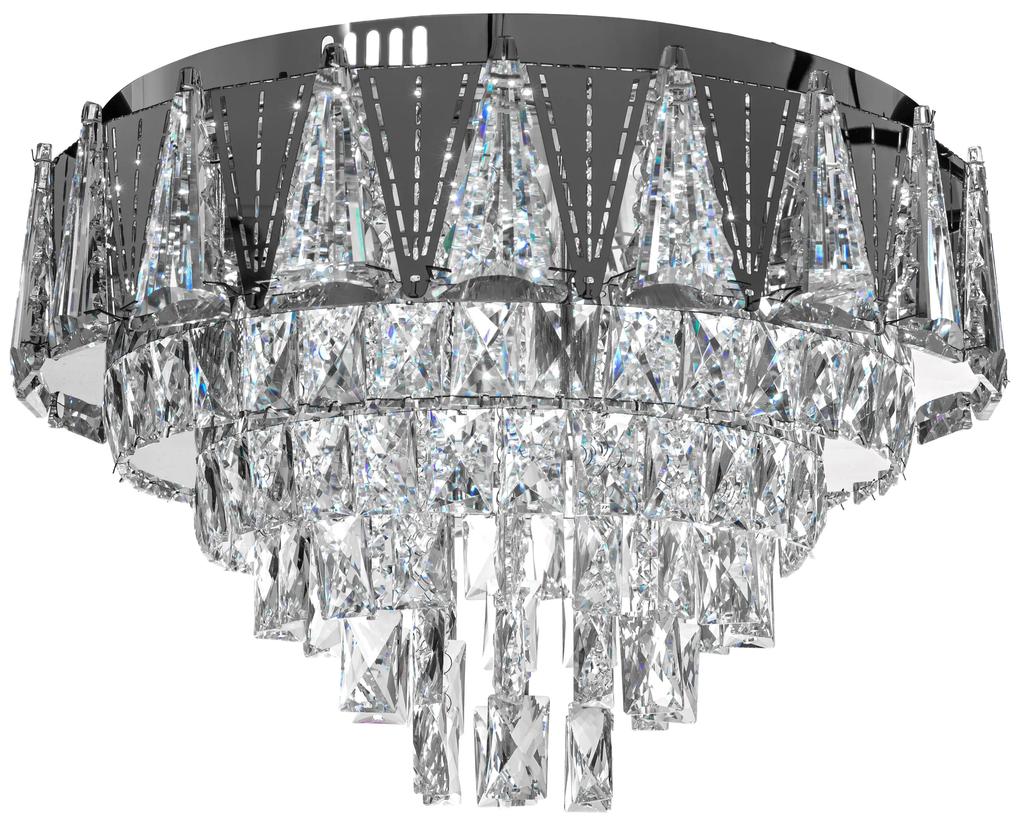 Toolight - Křišťálová stropní lampa LED APP776-1C, chromová, OSW-05027