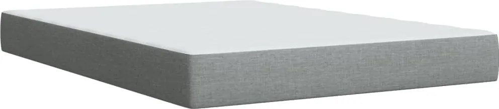 Box spring postel s matrací světle šedá 140 x 190 cm textil 3285373