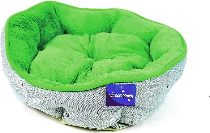 Zelenobéžový pelíšek pro psy - 45x40 cm