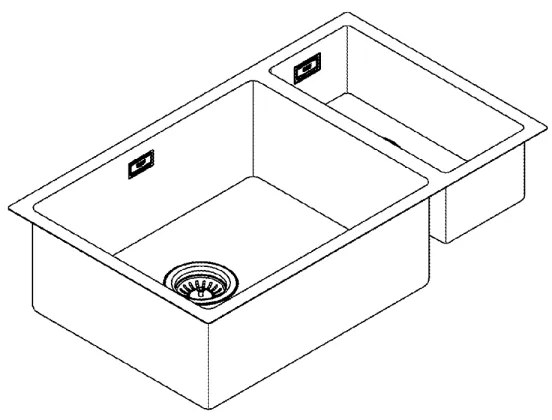 GROHE 31575SD1 - Kuchyňský dřez K700U 760 × 450 mm nerez