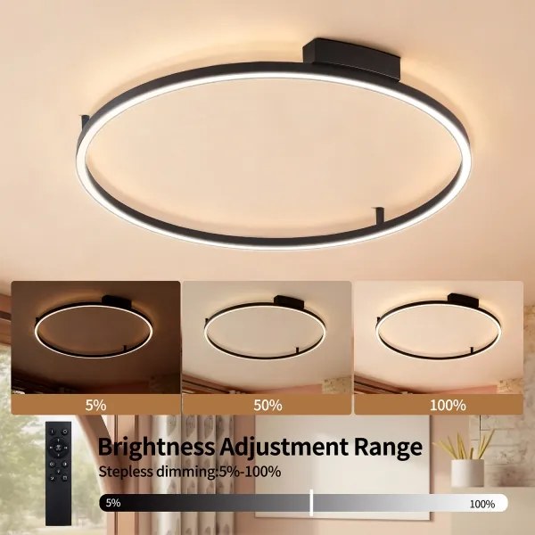 Brilagi - LED Stmívatelné svítidlo PORTOFINO LED/60W/230V pr. 80 cm černá + DO